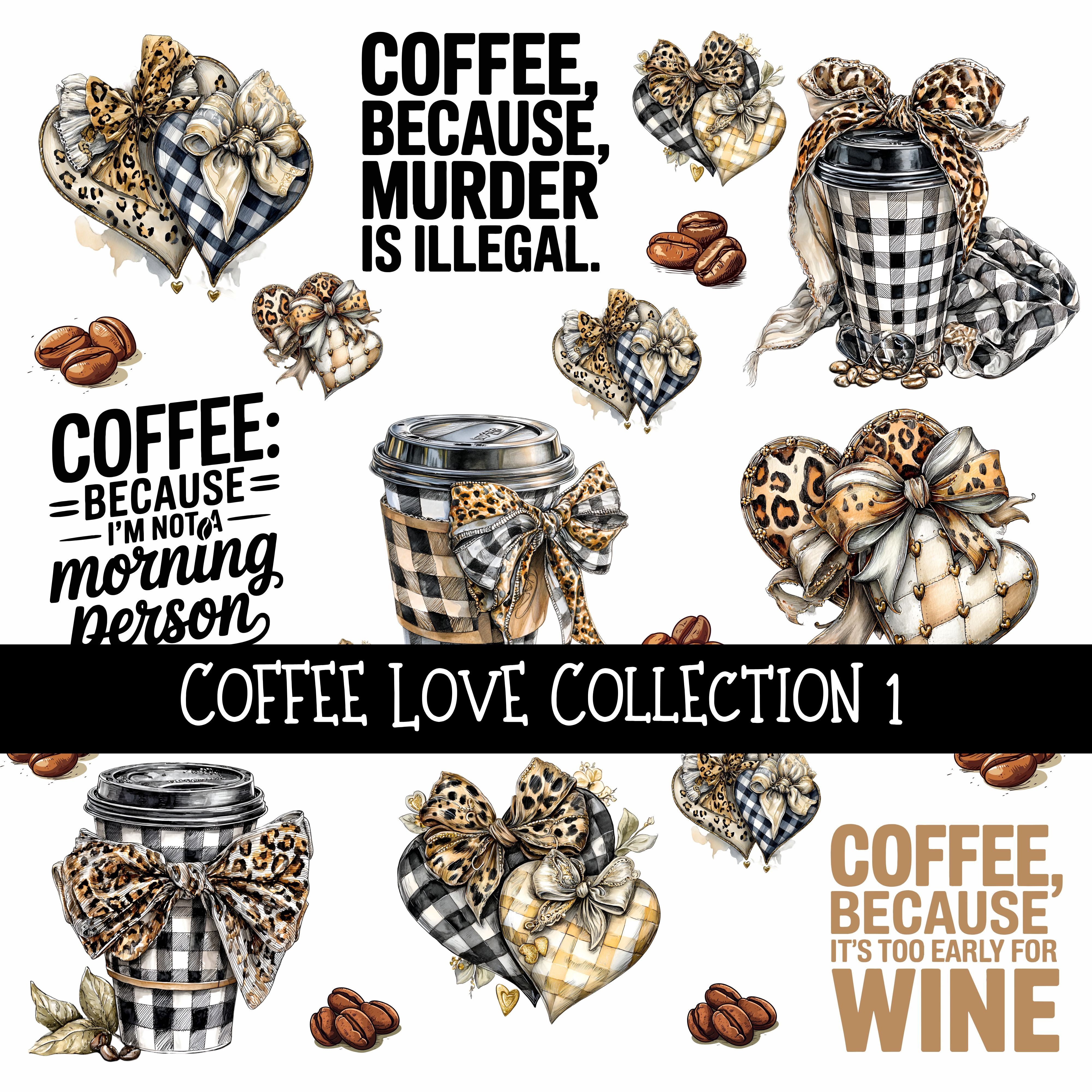 Coffee Love Collection 5 UV Decal sheets to choose from – Kraft Craze
