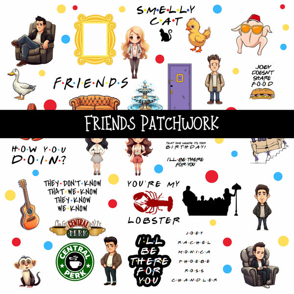 Friends Doodle Patchwork Set – Kraft Craze
