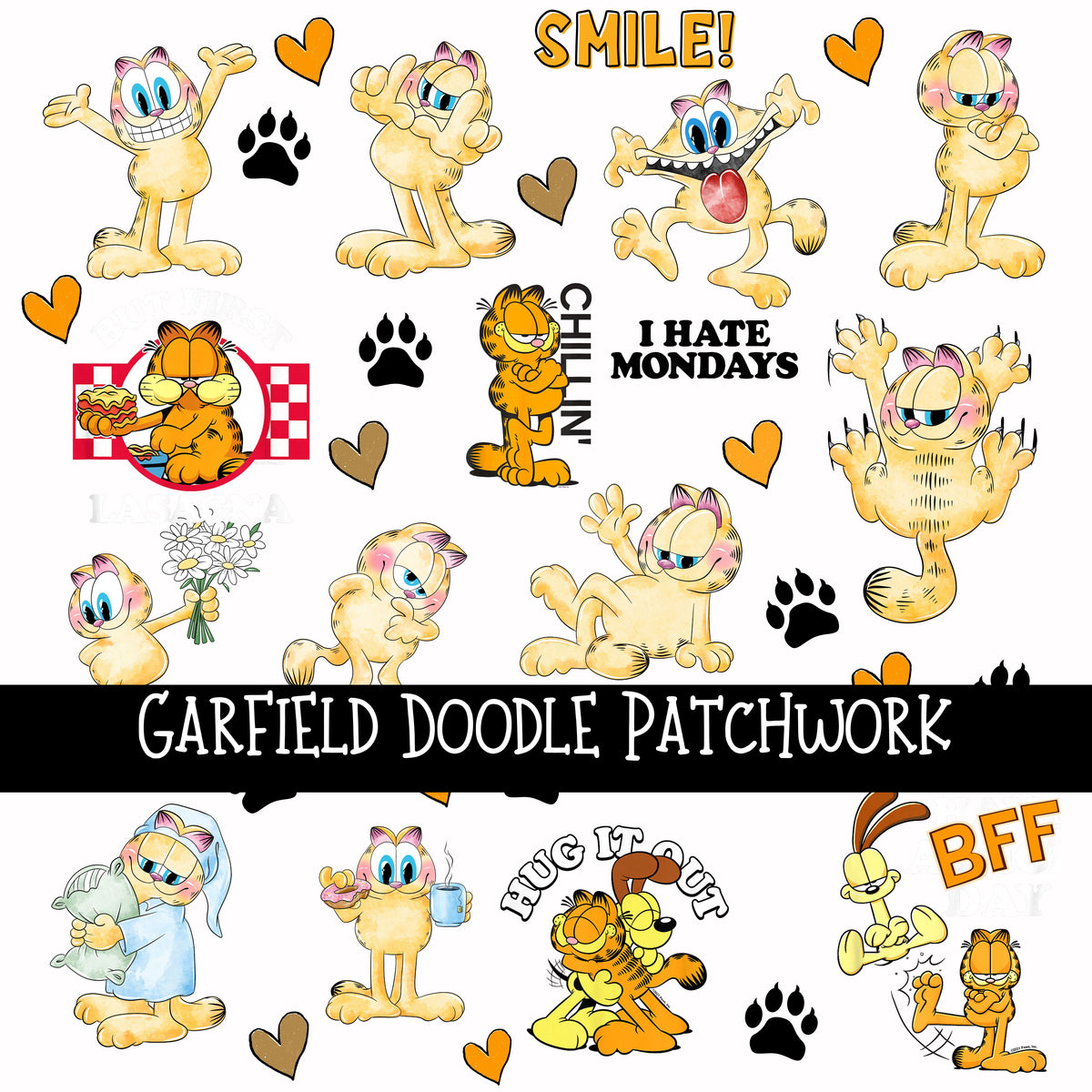 Garfield Doodle Patchwork Set – Kraft Craze