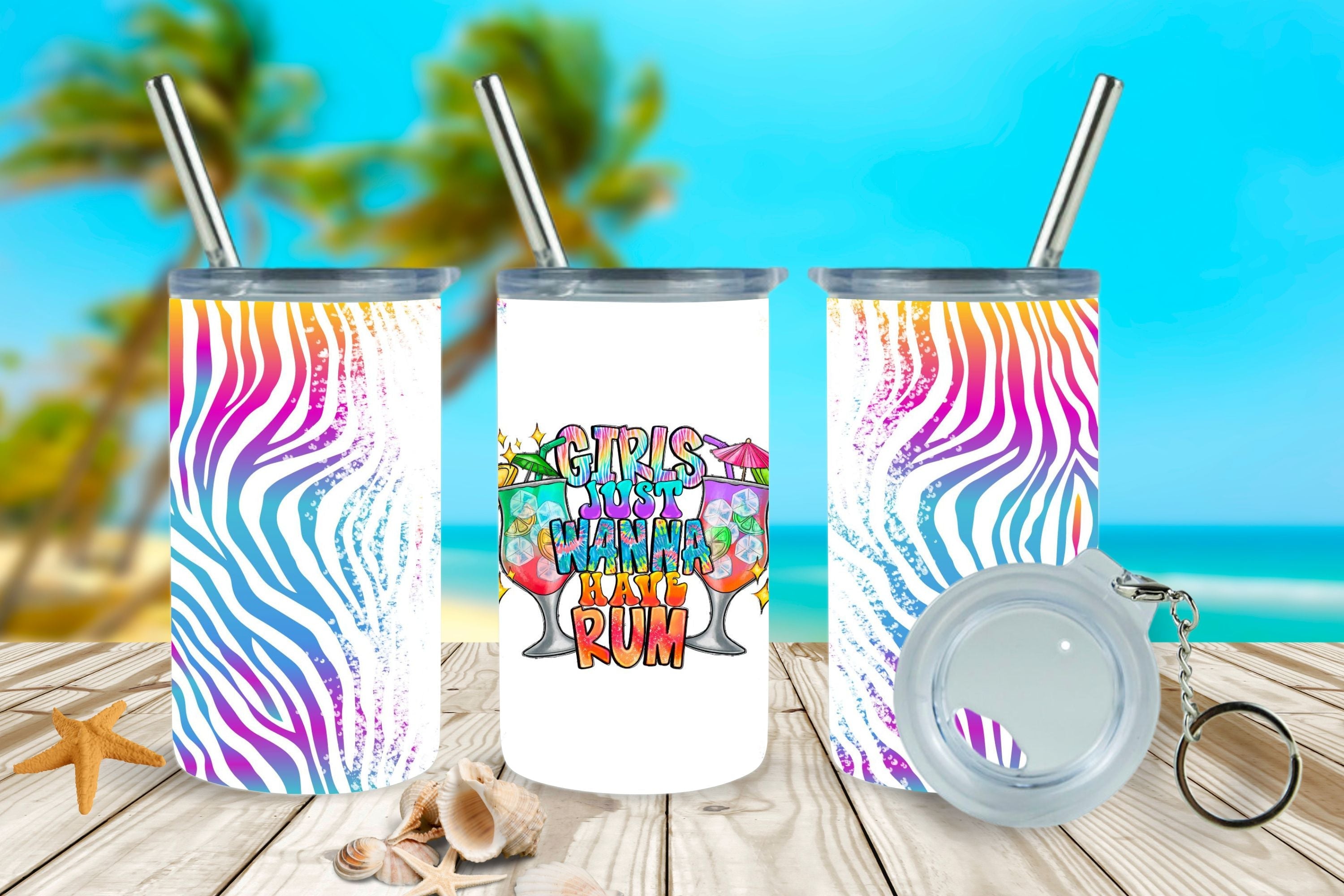 Girls just wanna have rum mini vinyl tumbler wrap – Kraft Craze