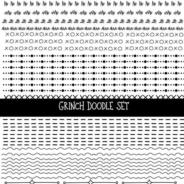Grinch Doodle Patchwork Set – Kraft Craze