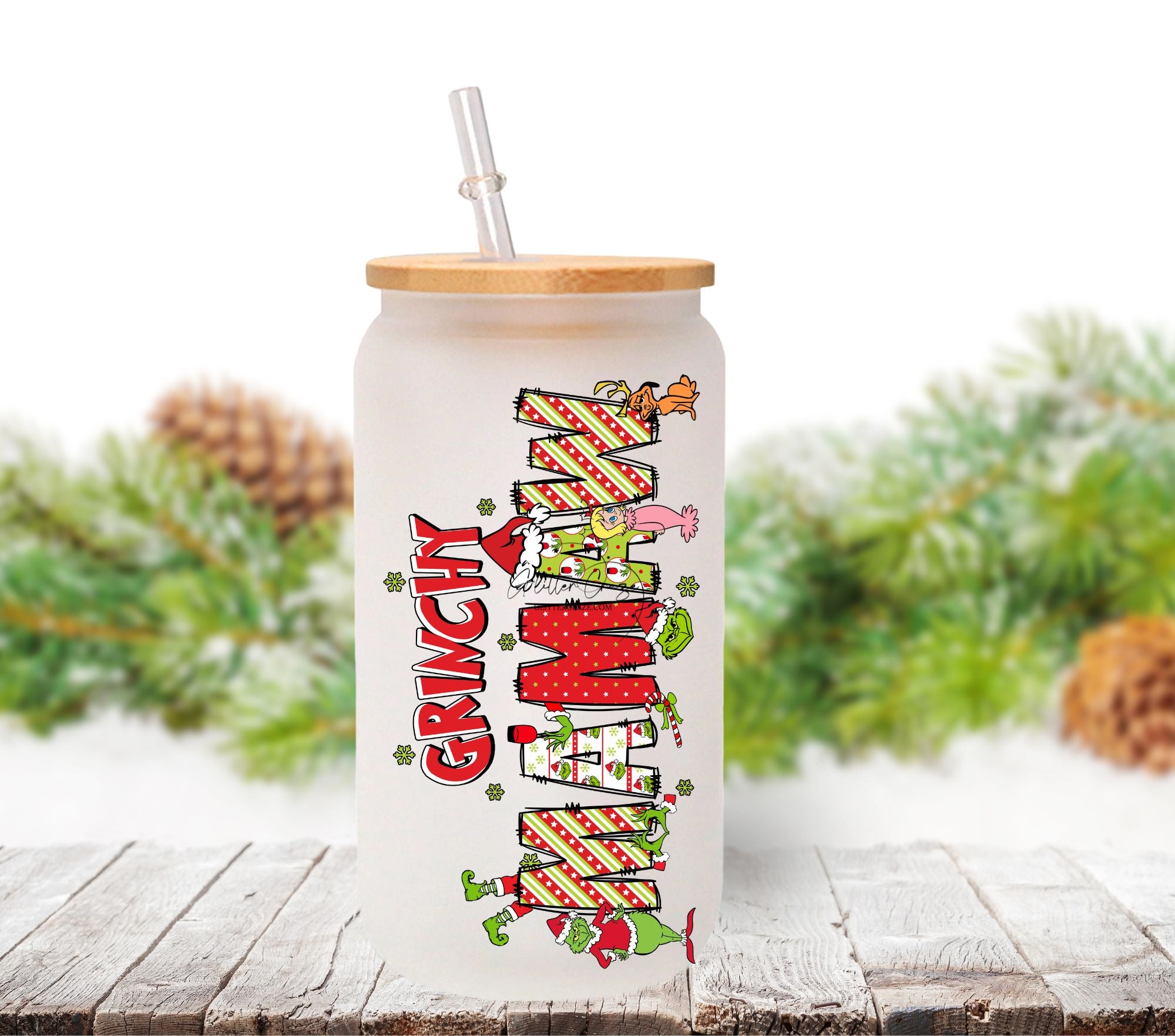 Grinchy Mamaw UV DTF Decals – Kraft Craze