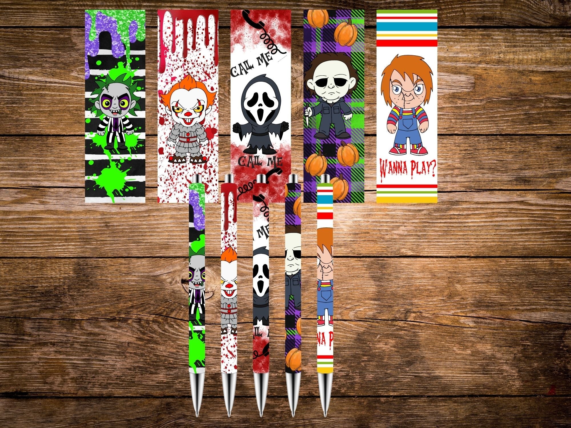 Horror UV DTF Pen wraps Set of 5 – Kraft Craze