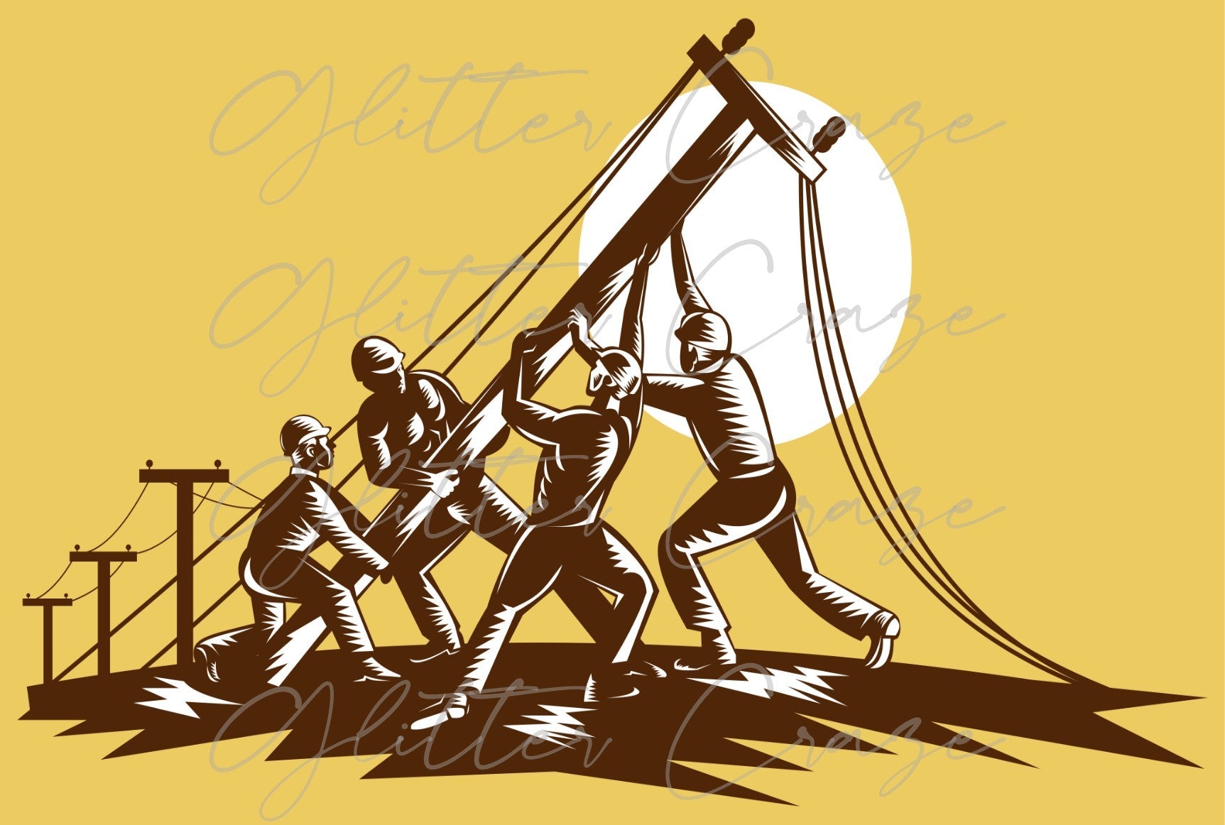 Linemen Adhesive Vinyl Wrap – Kraft Craze