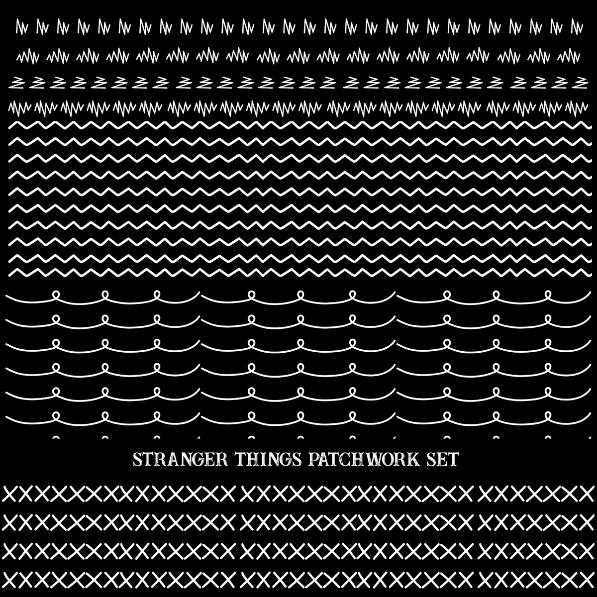 Stranger Things Doodle Patchwork Set – Kraft Craze