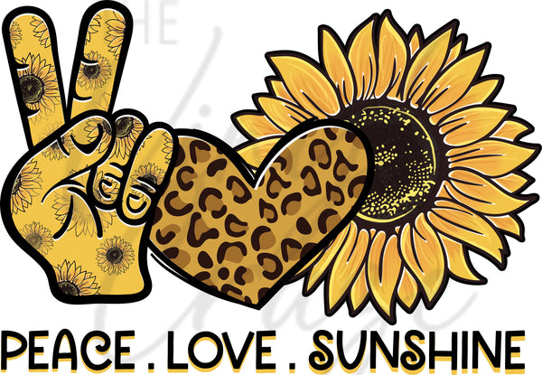 Peace Love Sunshine UV DTF Decal – Kraft Craze