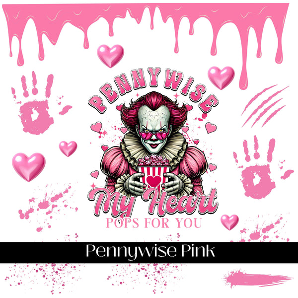 Pennywise Pink UV DTF Decal Sheet – Kraft Craze