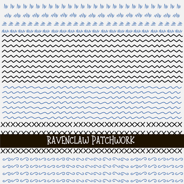 Ravenclaw Doodle Patchwork Set – Kraft Craze