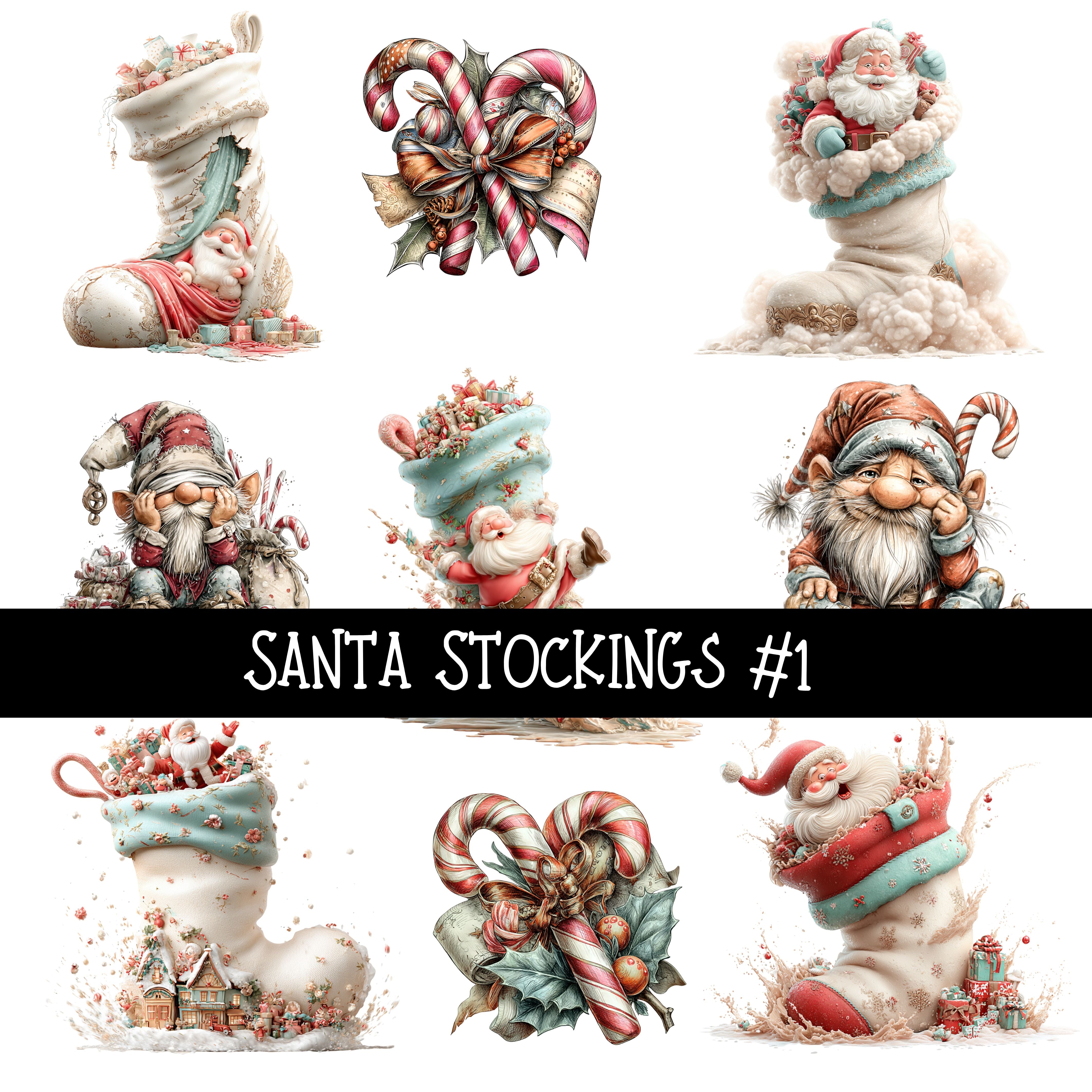 Santa Stockings UV Decal sheets 2 to choose from – Kraft Craze