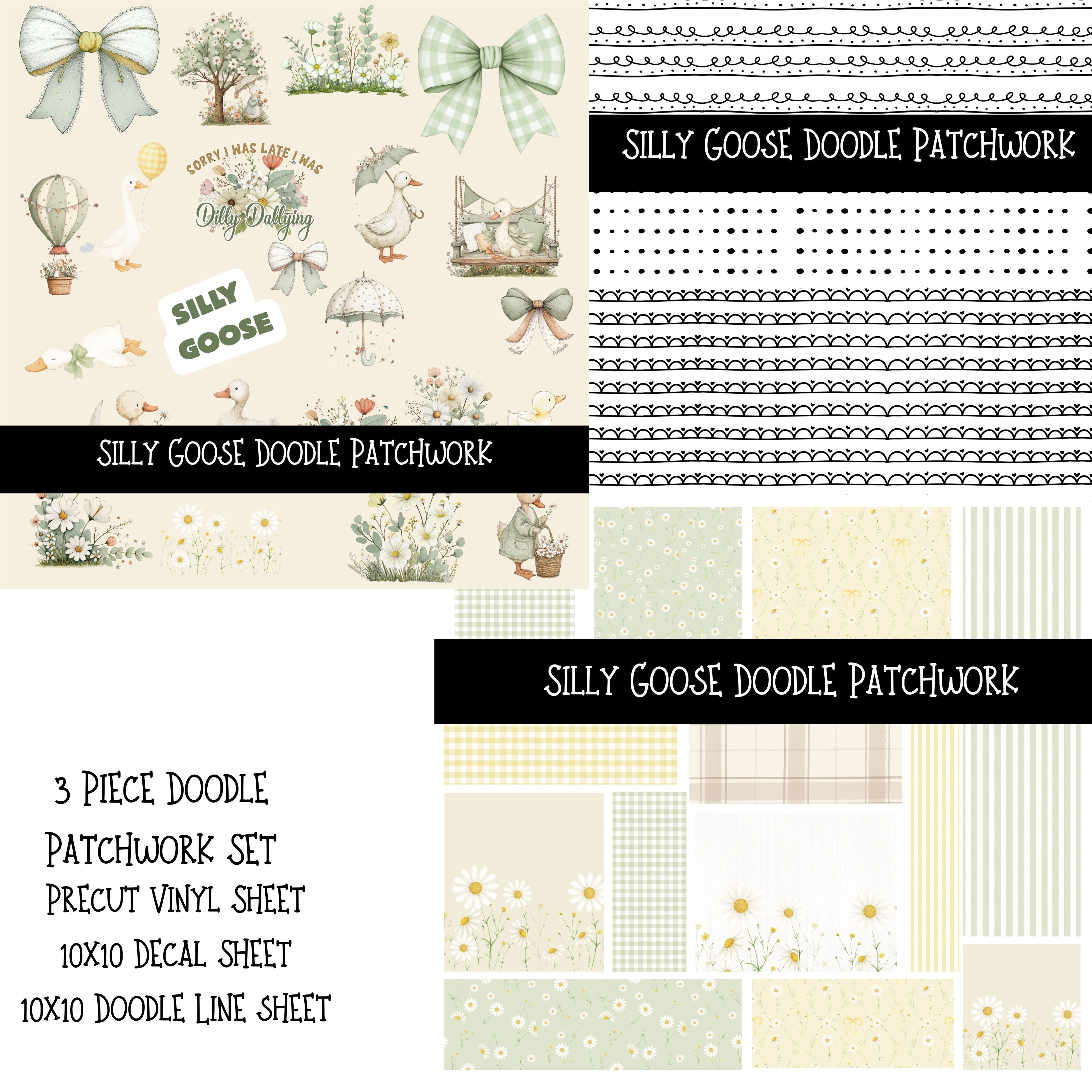 Silly Goose Doodle Patchwork Set – Kraft Craze