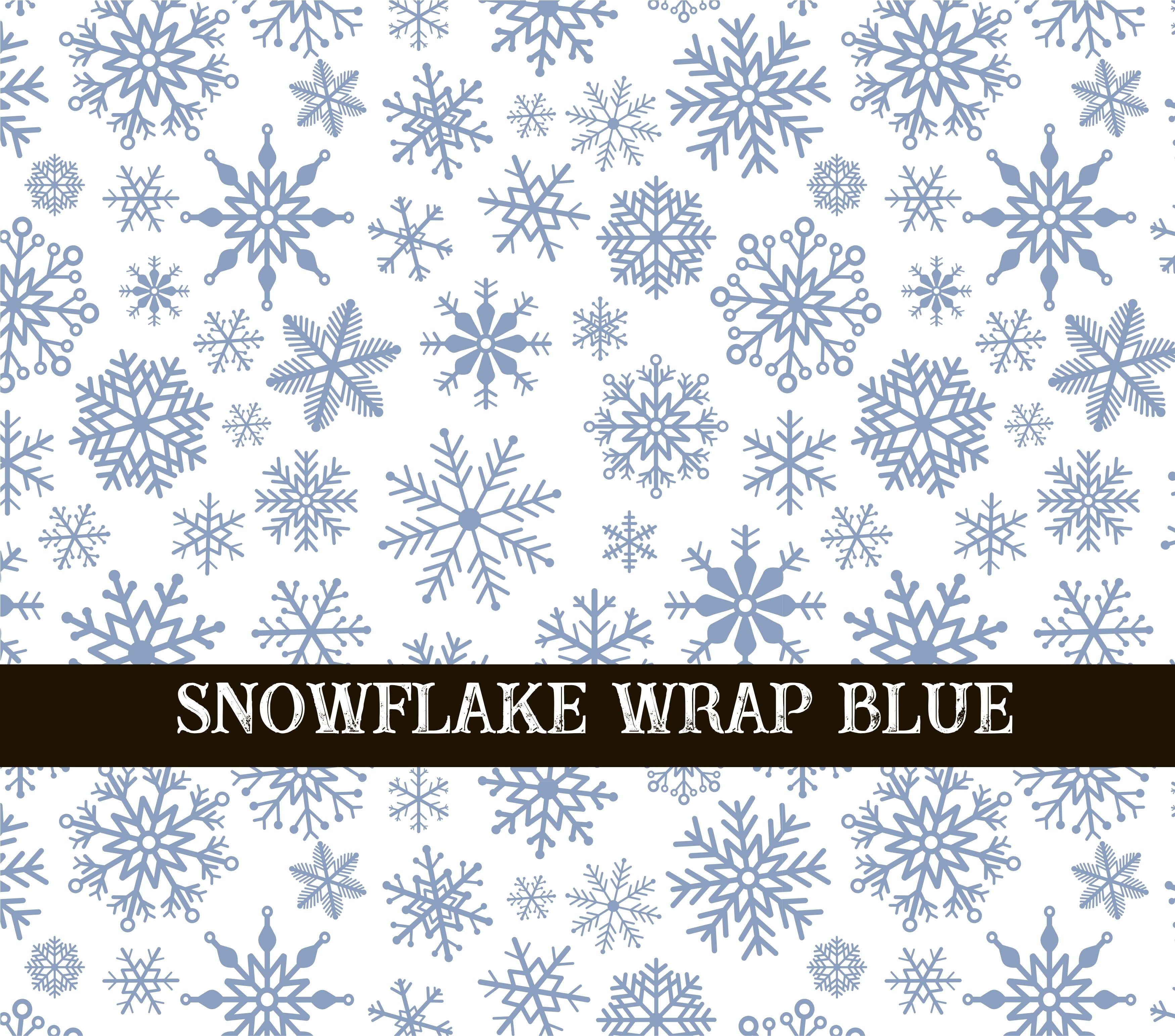 Snowflake blue UV DTF tumbler wraps – Kraft Craze