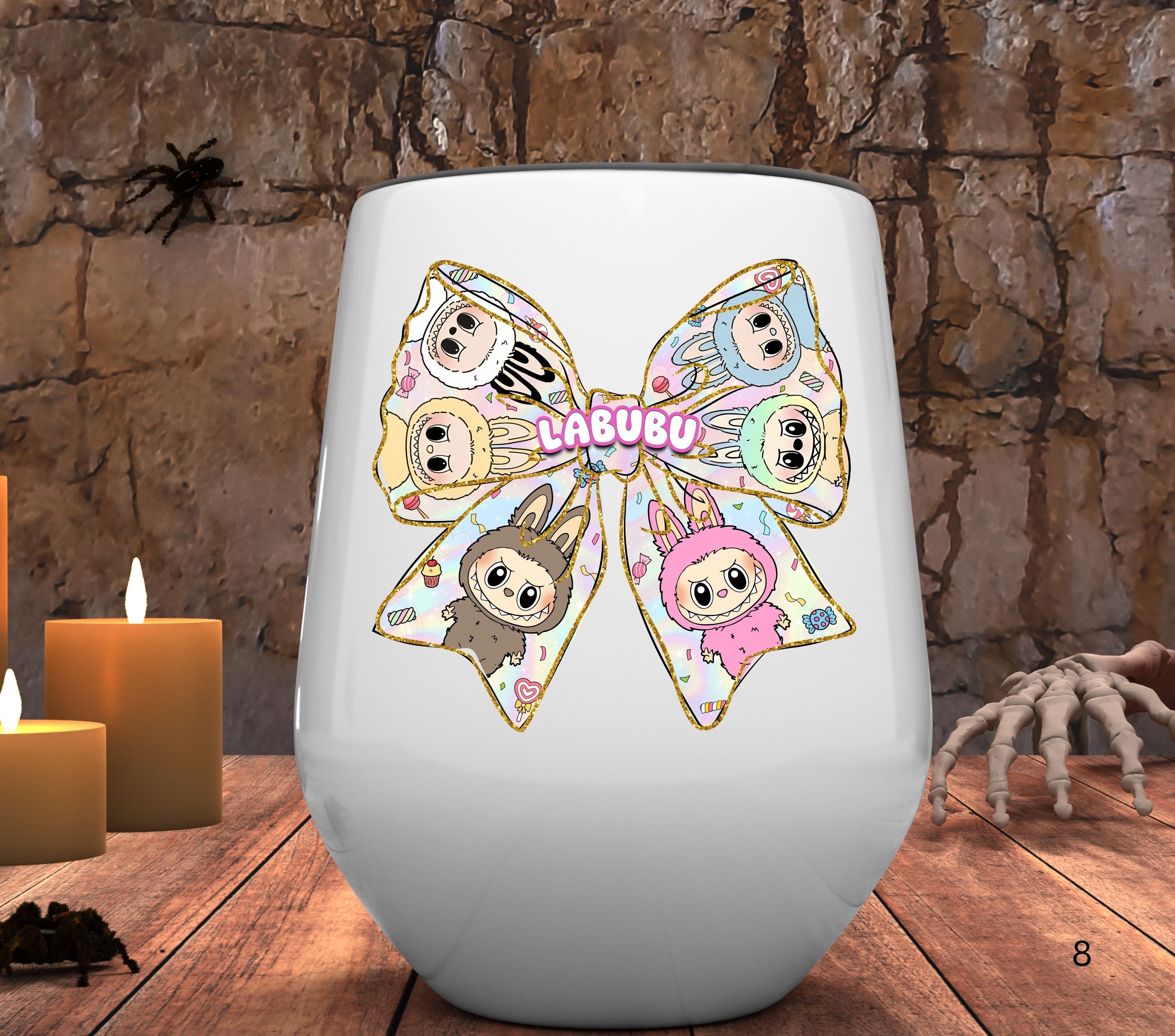 Labubu Bow UV DTF Decals – Kraft Craze