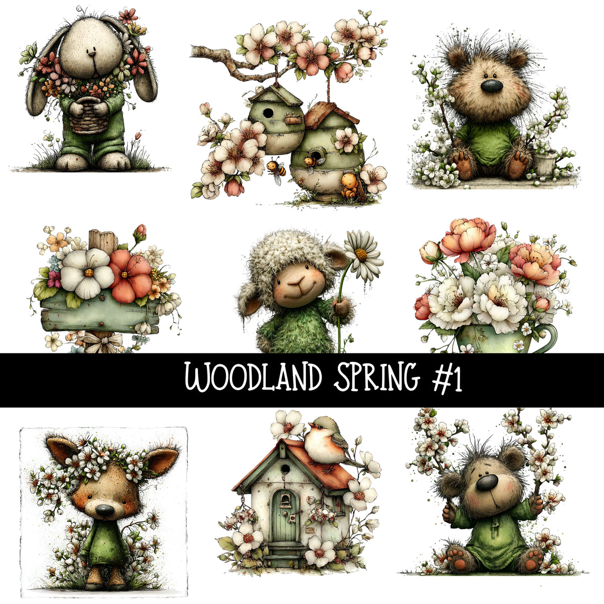 Woodland Spring UV DTF Decal sheets 3 to choose from – Kraft Craze