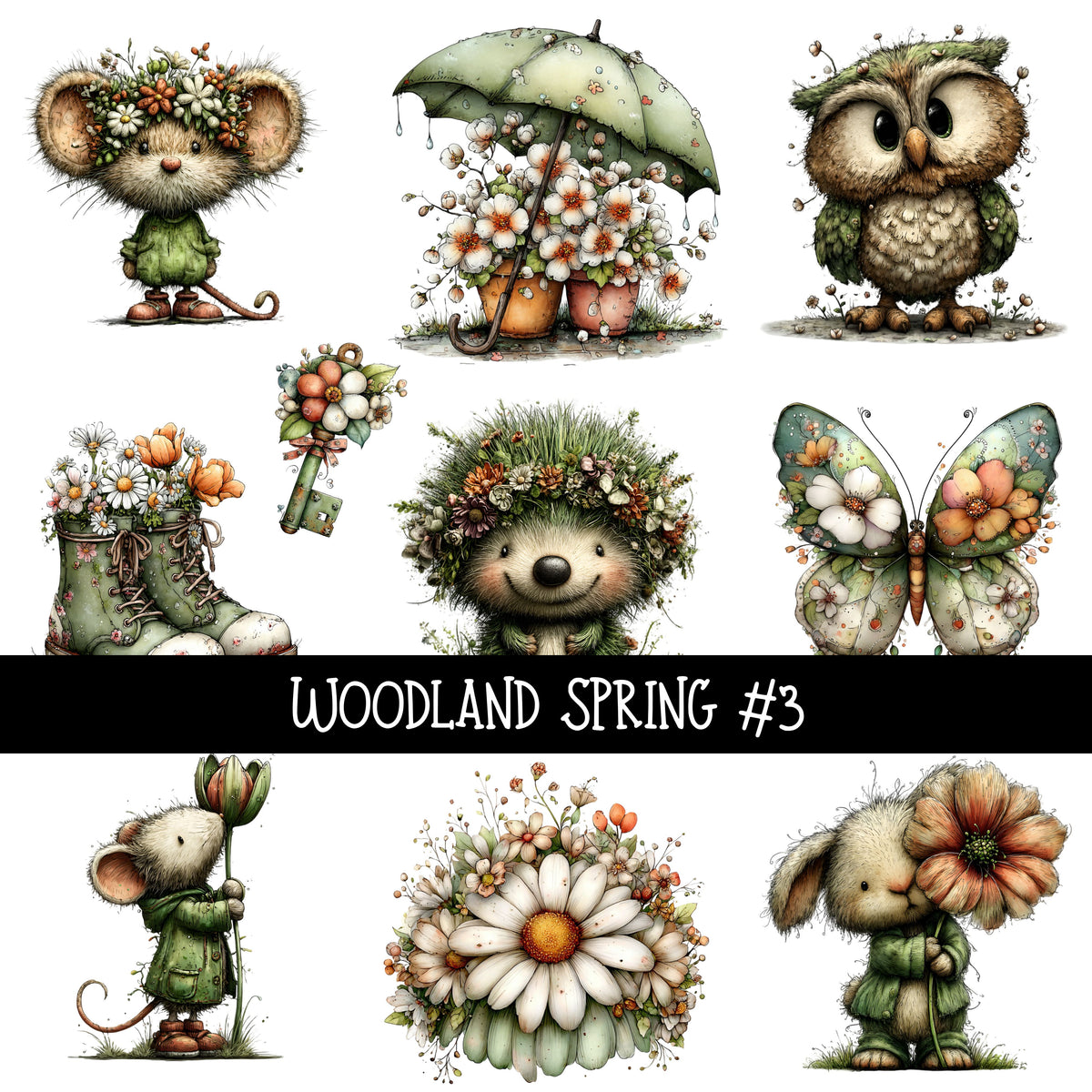 Woodland Spring UV DTF Decal sheets 3 to choose from – Kraft Craze